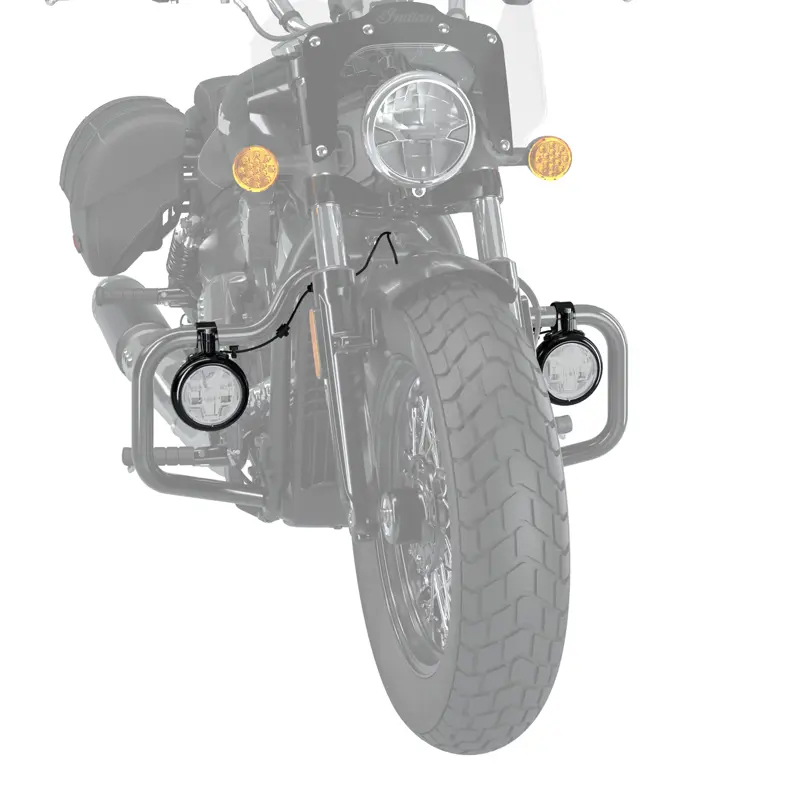 Indian Motorcycle Pathfinder Driving Light Mounts (Black) for Scout ...