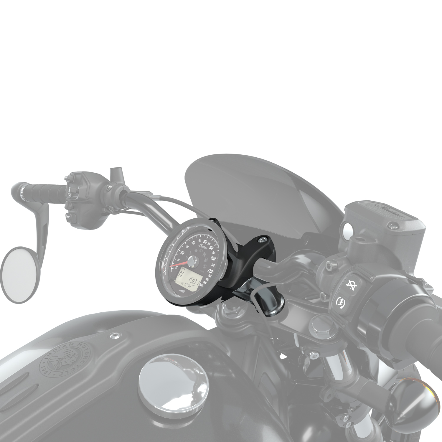 Indian Motorcycle 3.5" Moto Handlebar Risers Black for Scout 1250cc ...