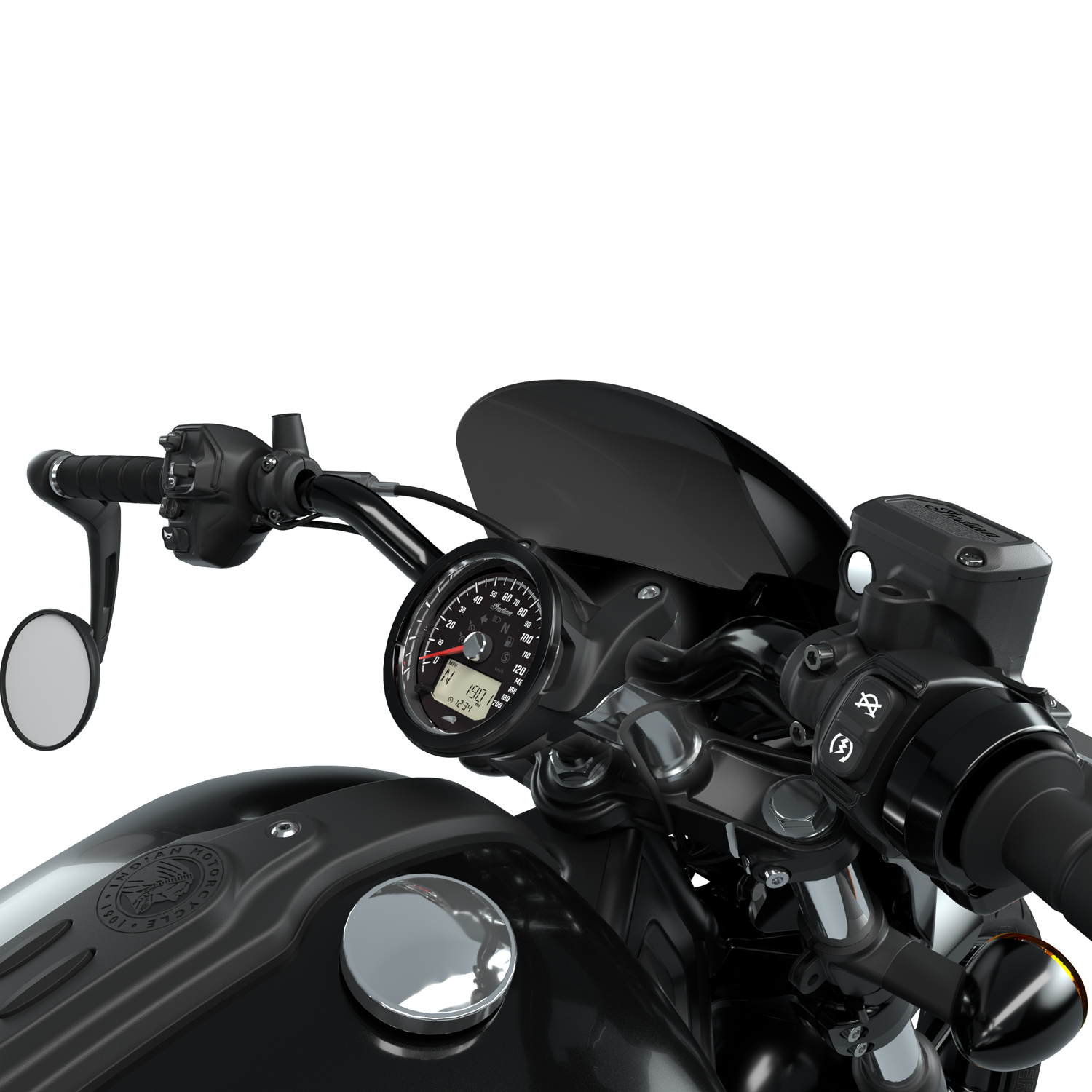 Indian Motorcycle 3.5" Moto Handlebar Risers Black for Scout 1250cc ...