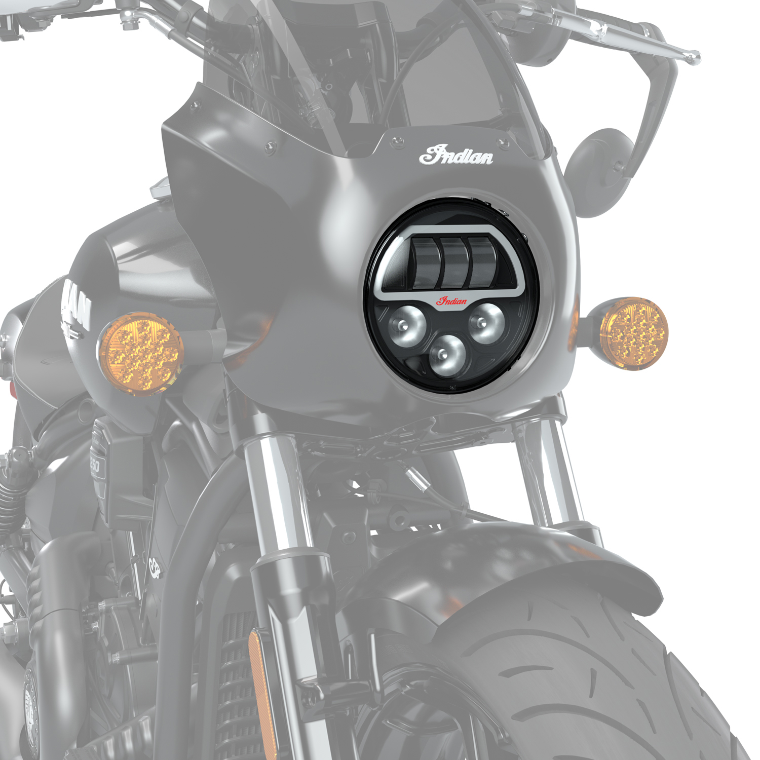 Indian Motorcycle LED Pathfinder Headlight for Scout 1250cc Range ...