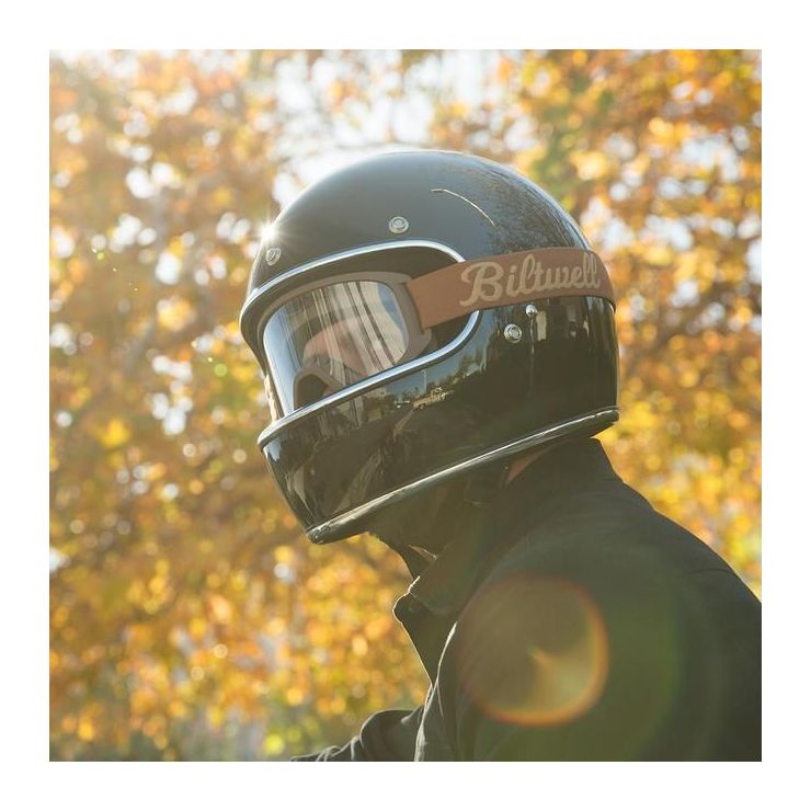 Biltwell Moto 2.0 Goggles Script Chocolate - Moore Speed Racing