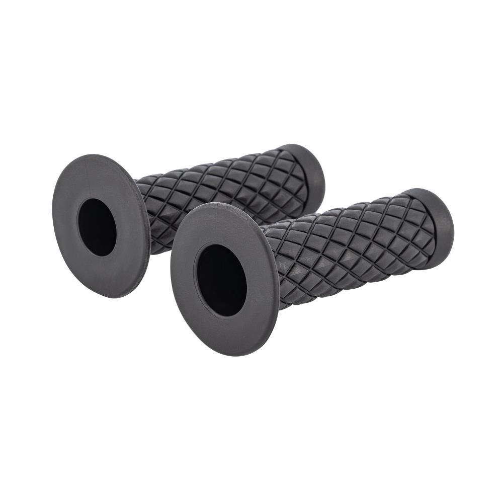 Highway Hawk Handgrips - Cafe Style - Black - 1 Inch - Moore Speed Racing