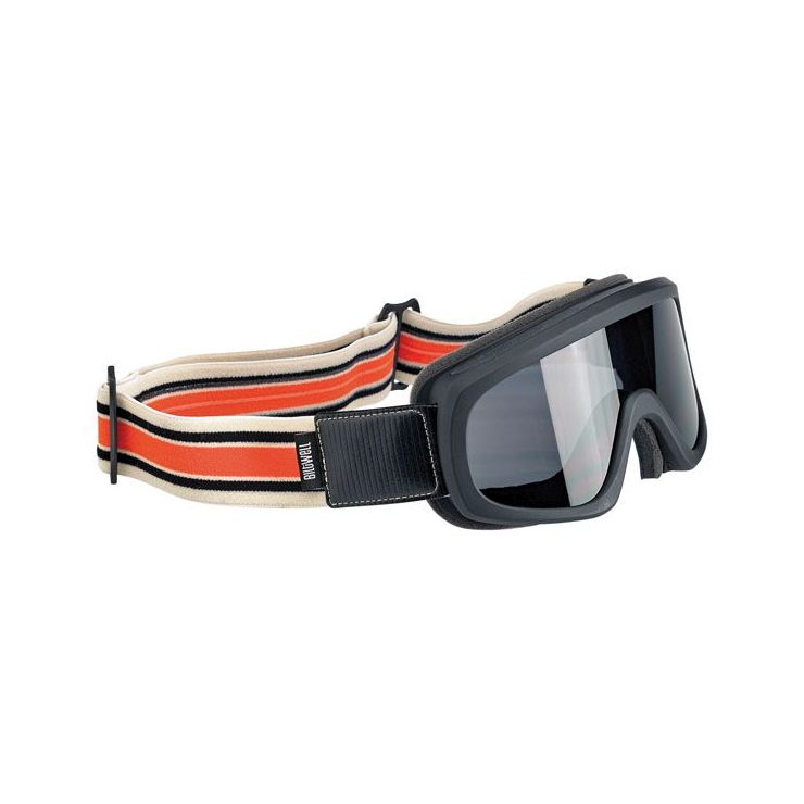 Biltwell Overland 2.0 Racer Goggle in Black with Orange Strap - Moore ...