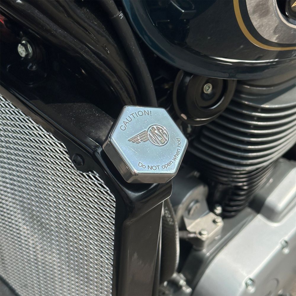 BSA Gold Star billet aluminium hex radiator cap - black or polished ...