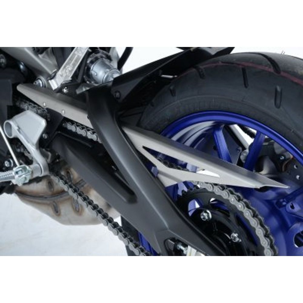 Aluminium Chain Guard, Silver, Yamaha MT-09 - Moore Speed Racing