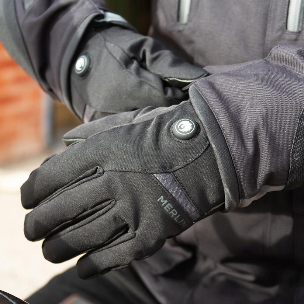 Merlin Finchley Urban Heated D30 Motorcycle Gloves - Black - Moore ...