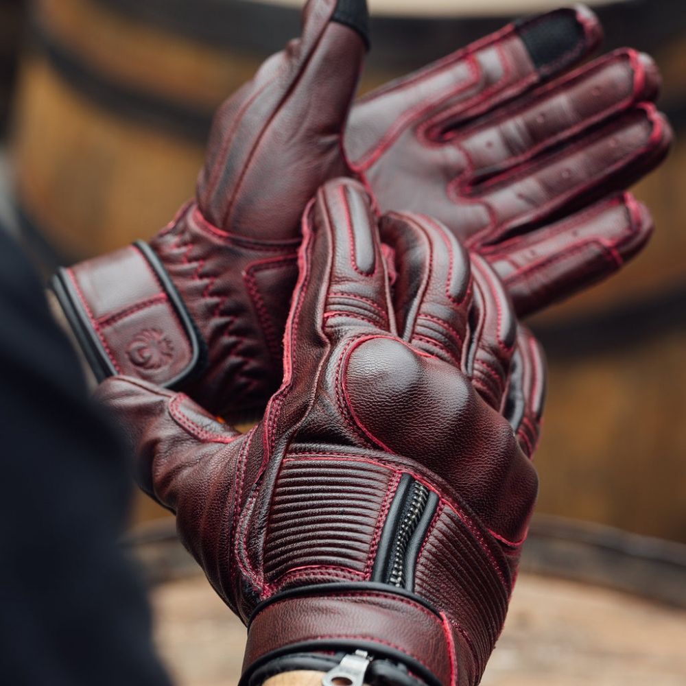 Merlin Glory D3O Leather Motorcycle Gloves - Moore Speed Racing