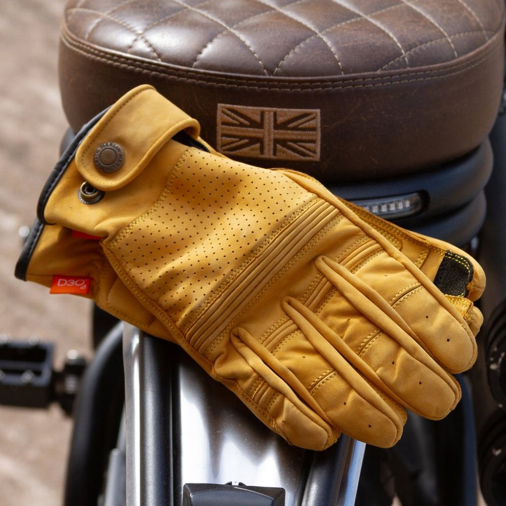 Merlin Leigh D3O Leather Motorcycle Gloves - Moore Speed Racing