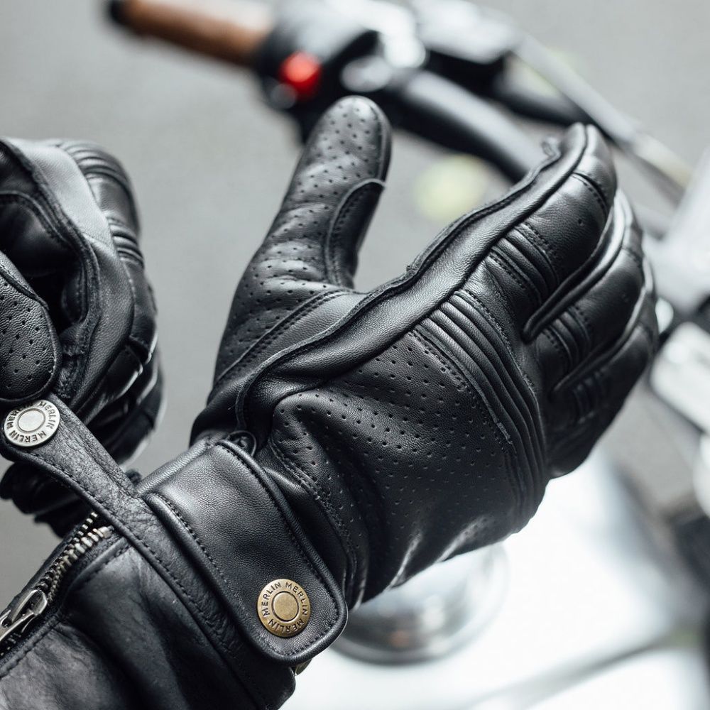 Merlin Leigh D3O Leather Motorcycle Gloves - Moore Speed Racing