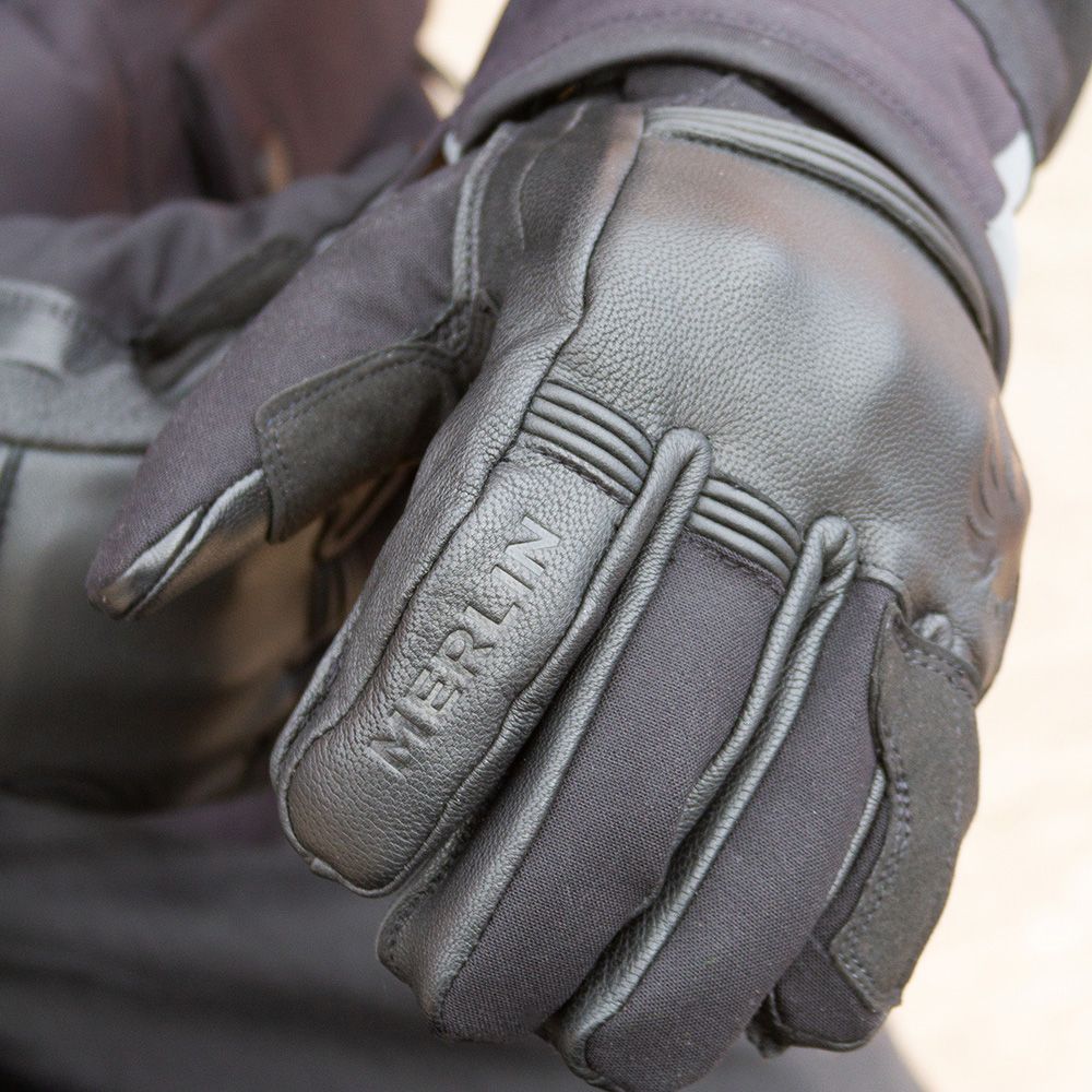 Merlin Longdon Heritage Heated D30 Motorcycle Gloves - Black - Moore ...