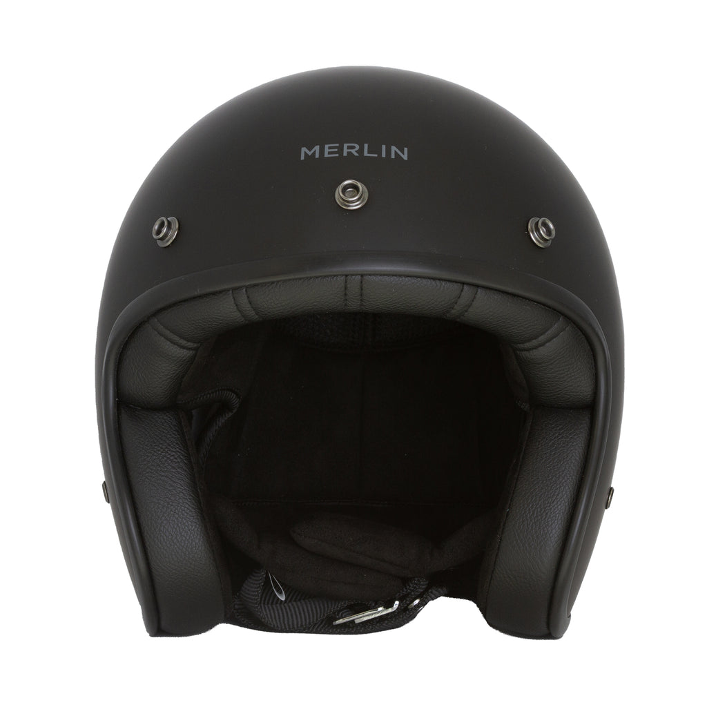 Merlin Blackbird Jet Helmet - Matte Black - Moore Speed Racing