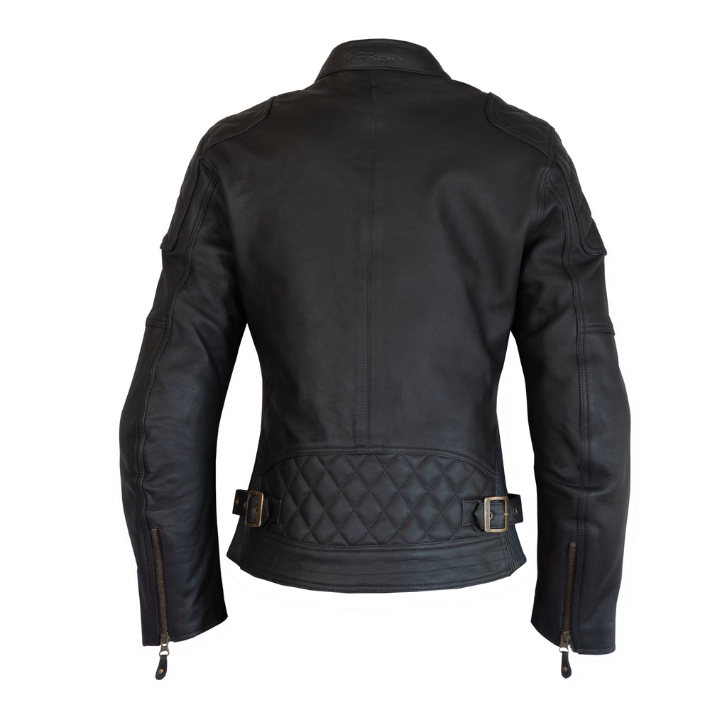 Merlin Bristol D3O Women's Leather Riding Jacket - Black - Moore Speed ...