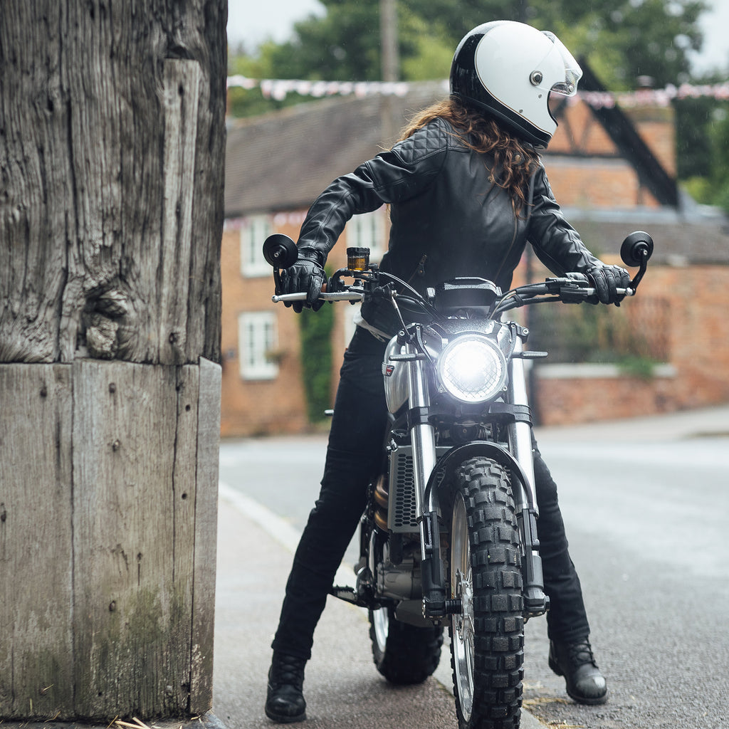 Merlin Bristol D3O Women's Leather Riding Jacket - Black - Moore Speed ...