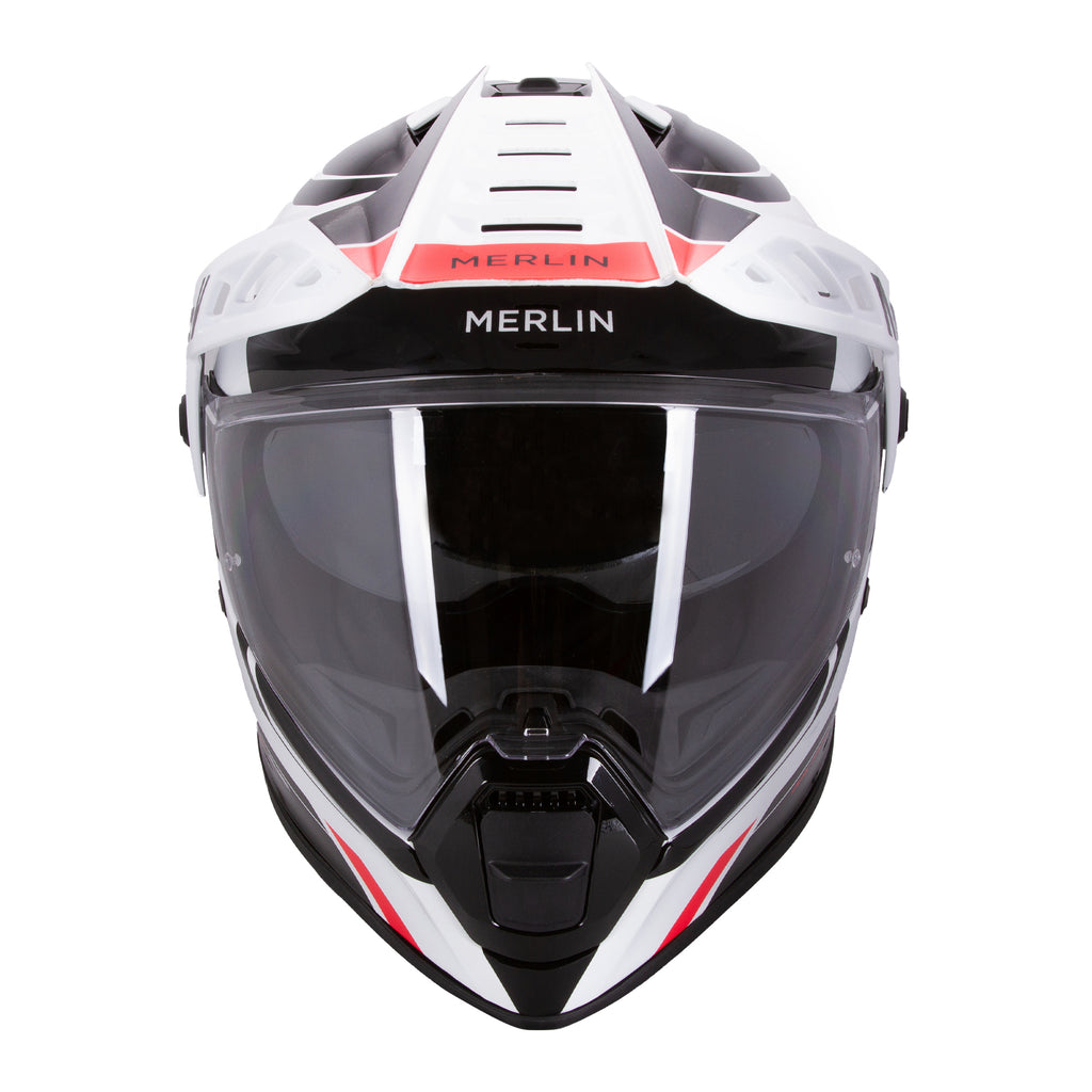 Merlin Torres Adventure Full Face Helmet - Block White Red - Moore ...