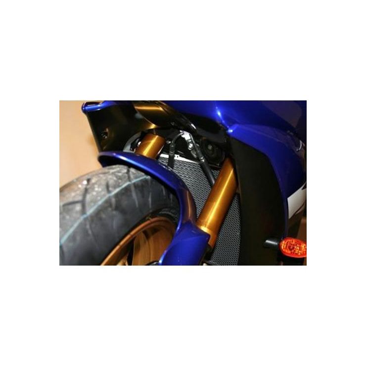 Radiator Guard - BLACK - Yamaha R6 ('06-'12) & R1 (07-08) - Moore Speed ...