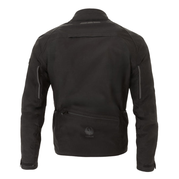 Merlin Edale II D3O Motorcycle Waxed Cotton Riding Jacket - Black ...