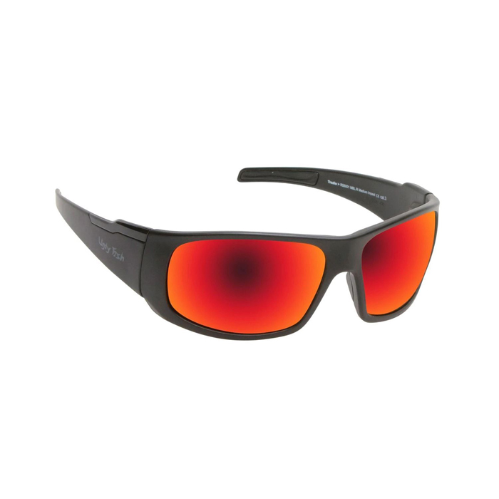 Ugly Fish RS5001 Tradie Riding Sunglasses - Matt Black Frame and Red ...