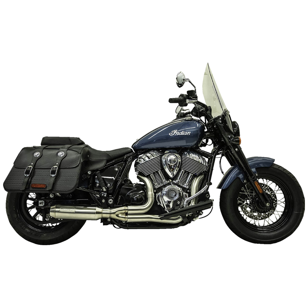 Bassani 4" Ripper 2-into-1 Stainless-Steel Exhaust for Indian Chief ...