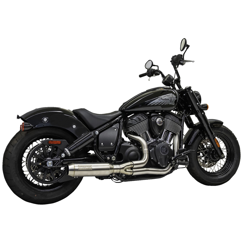 Bassani 4" Ripper 2-into-1 Stainless-Steel Exhaust for Indian Chief ...