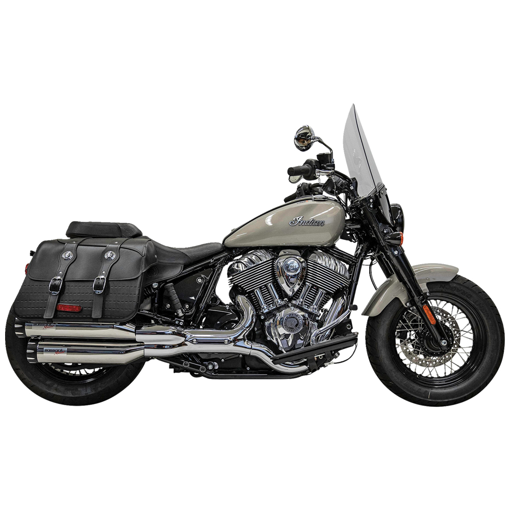 Bassani 4" Chrome Slip-On Exhaust for Indian Chief Range - Moore Speed ...