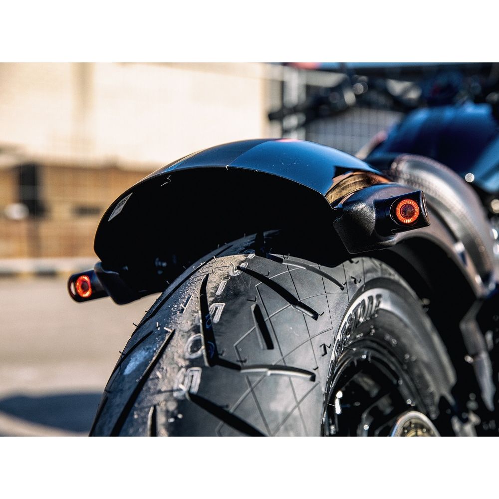 Wunderkind 2 Stripes LED rear indicator taillight combination for Indian Scout Bobber