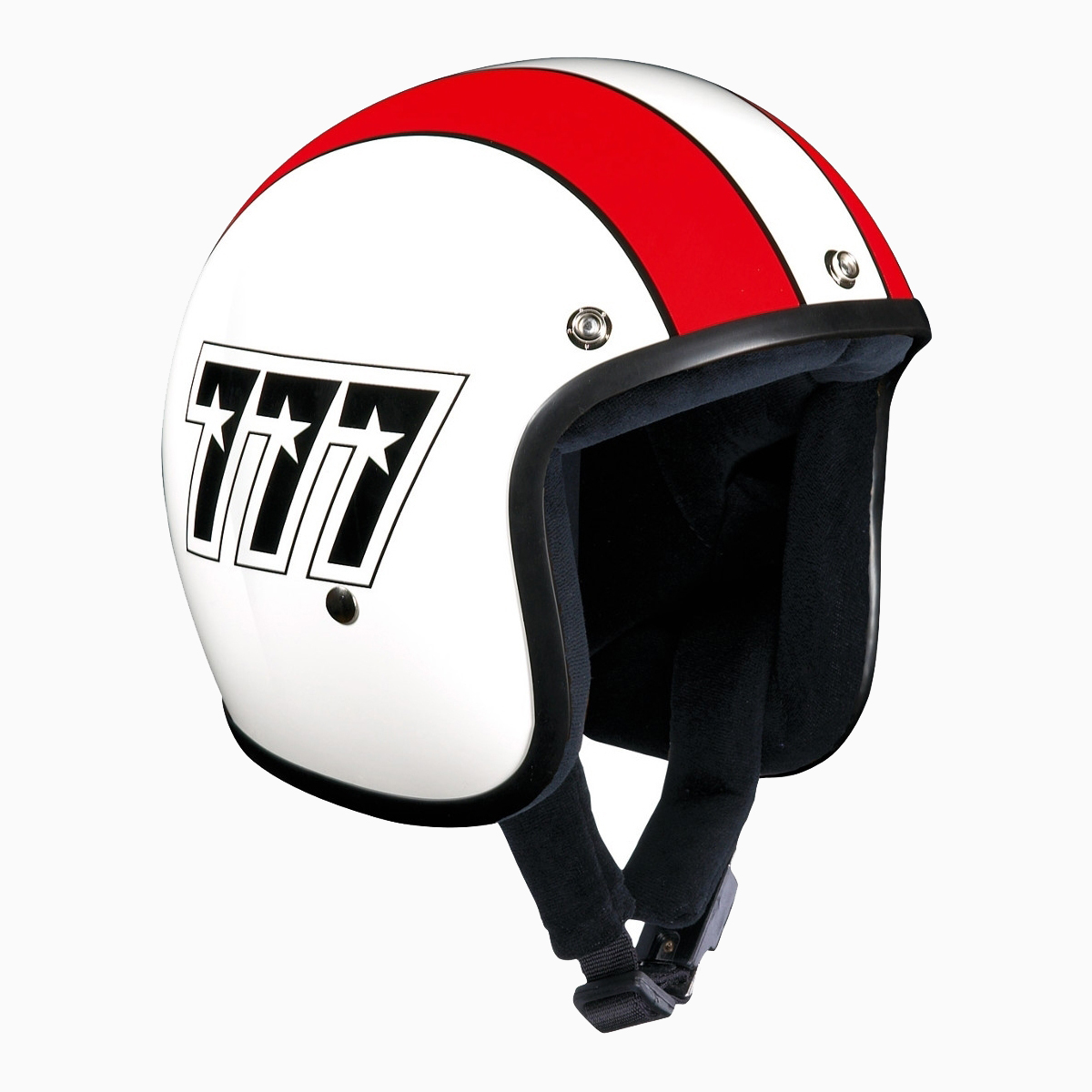 Bandit Jet 777 Open Face Motorcycle Helmet - White - Moore Speed Racing