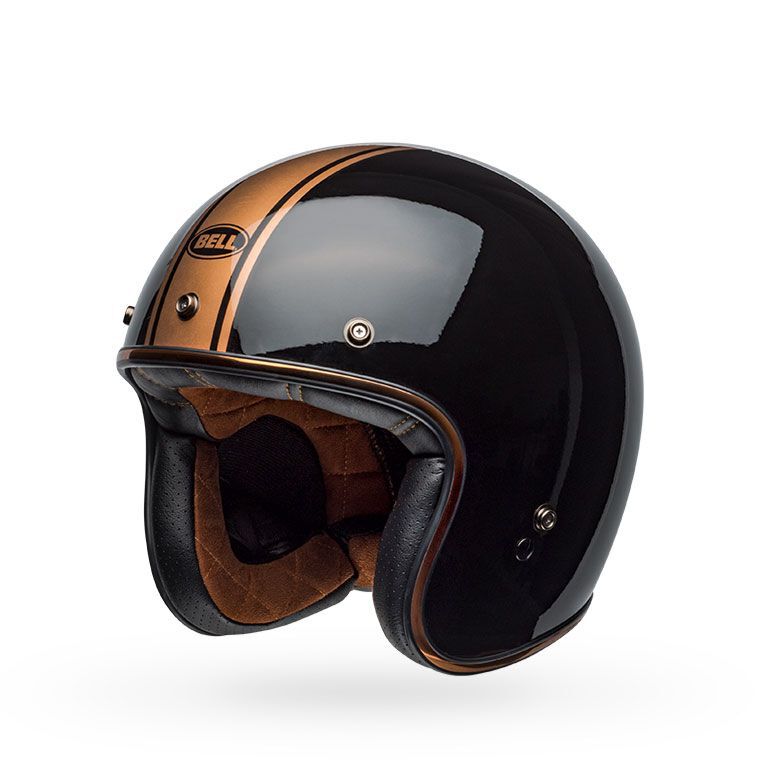 Bell Custom 500 Rally Gloss Black/Bronze Motorcycle Helmet - Moore ...