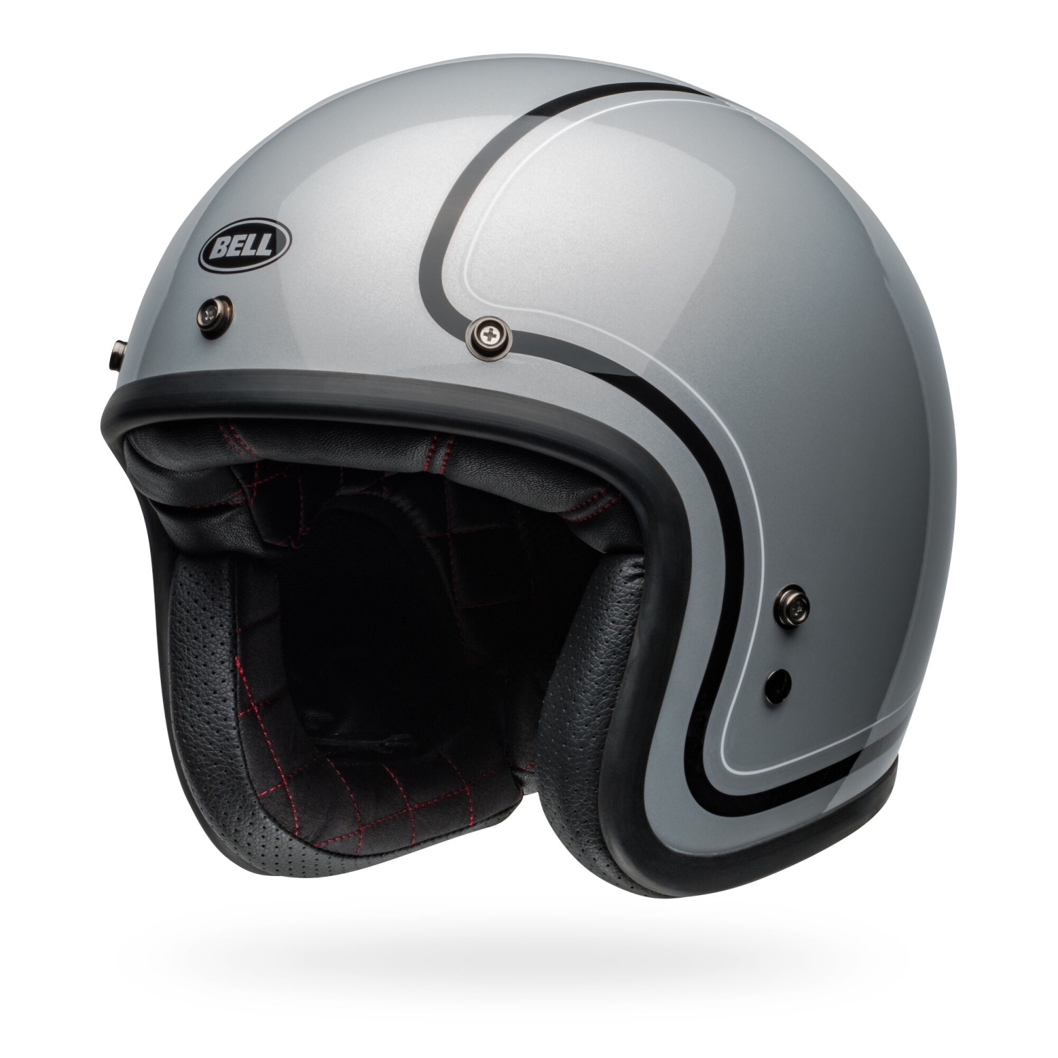 Bell Custom 500 Chief Gloss Grey Motorcycle Helmet - Moore Speed Racing