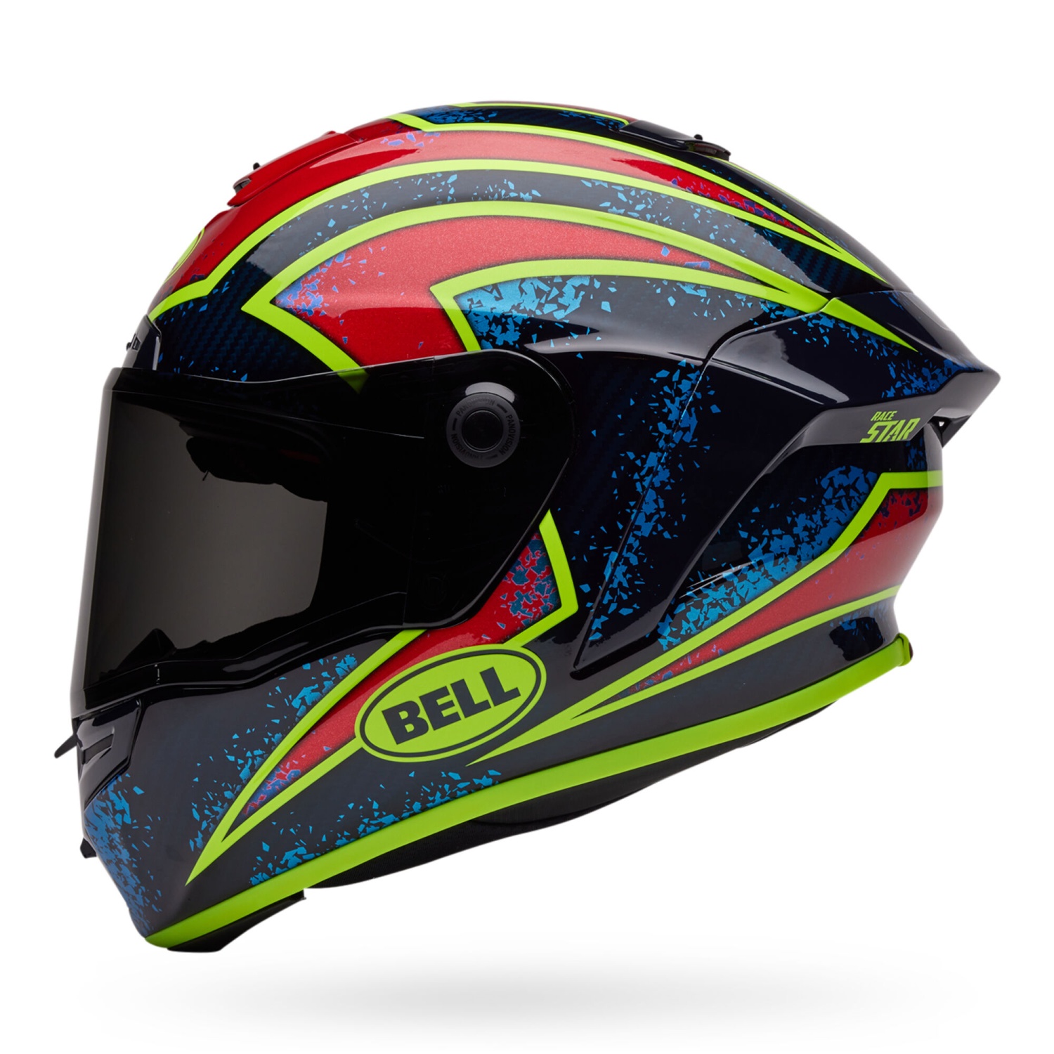 Bell Race Star DLX Flex Full Face Xenon Gloss Blue/Retina Sport ...