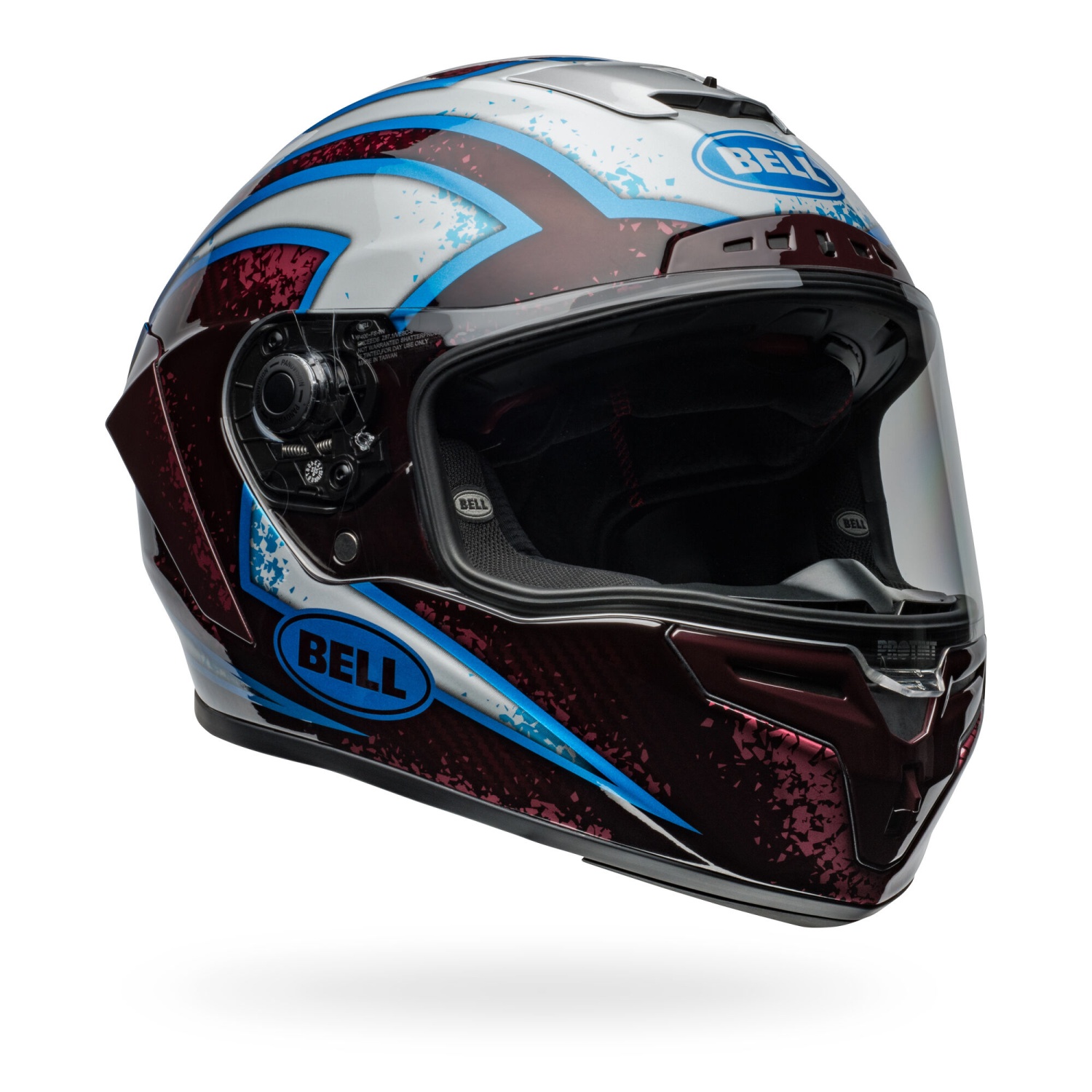 Bell Race Star DLX Flex Full Face Xenon Gloss Red / Silver Sport ...
