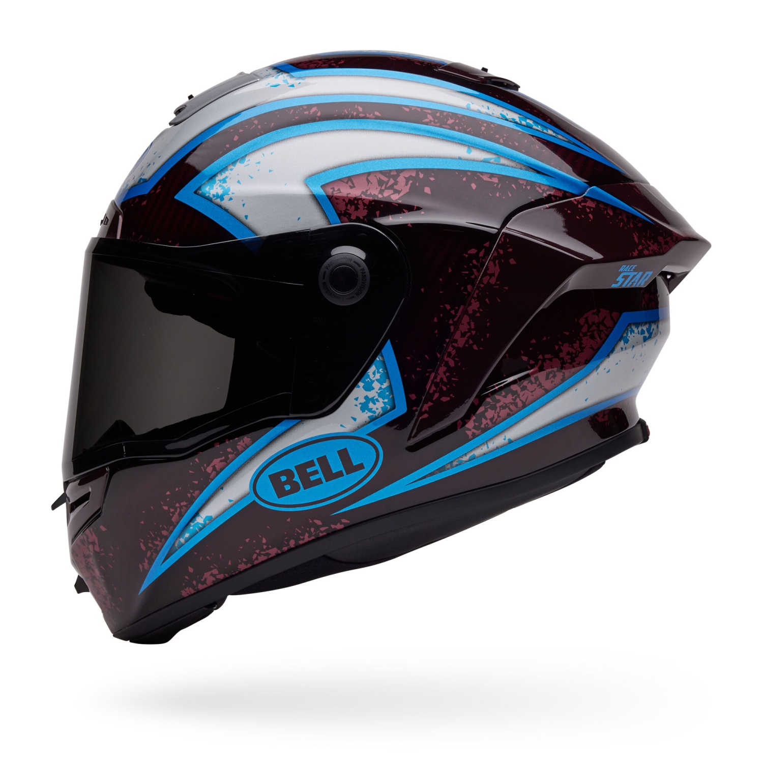Bell Race Star DLX Flex Full Face Xenon Gloss Red / Silver Sport ...