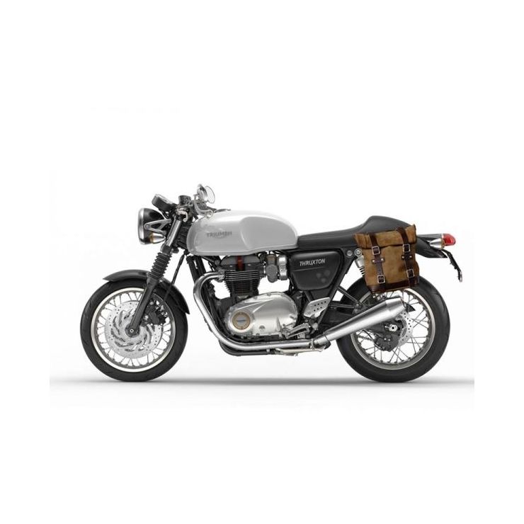 Unit Garage Waxed Suede Side Pannier + Subframe Triumph Thruxton SX ...