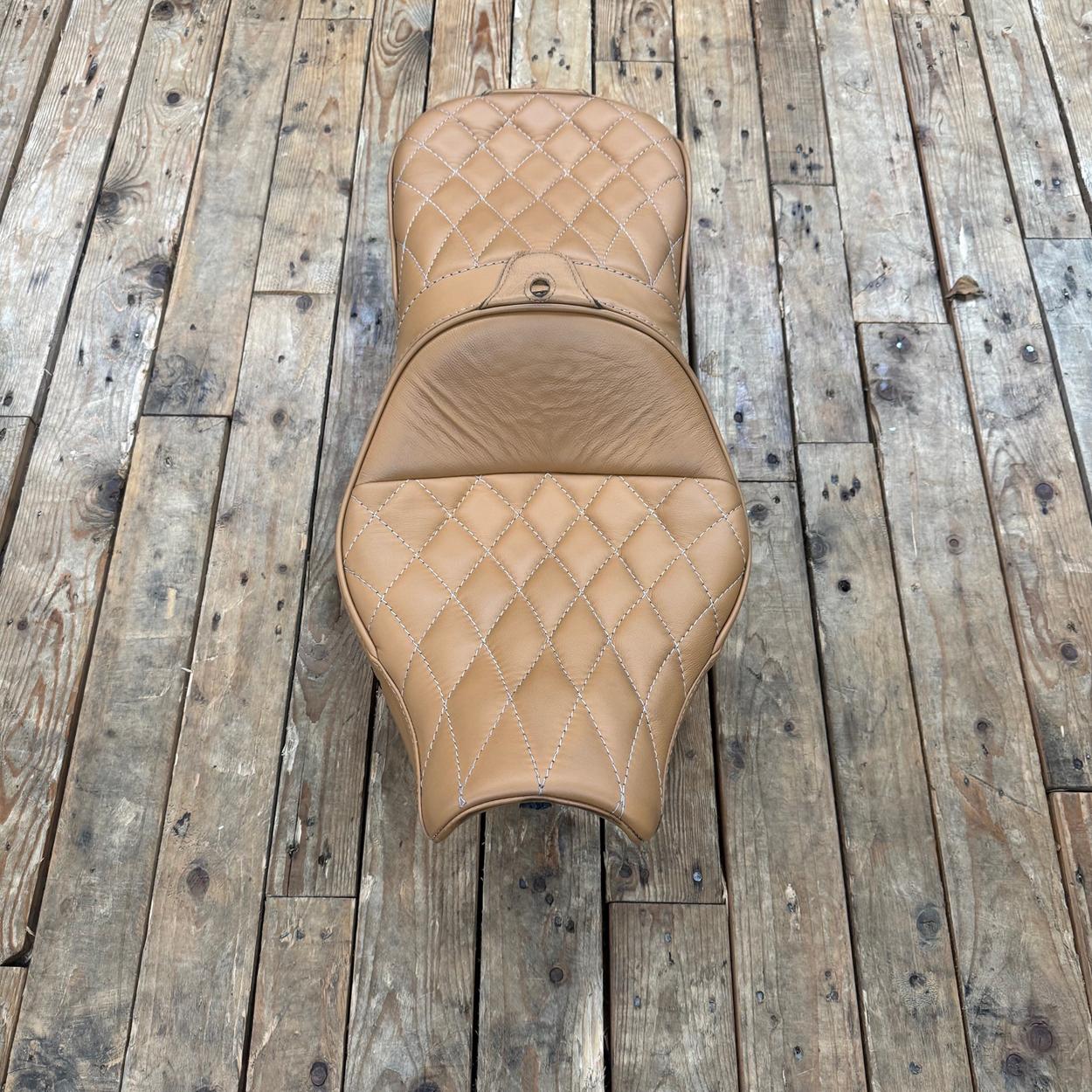 Indian Scout Corbin Tan Leather Seat - Moore Speed Racing