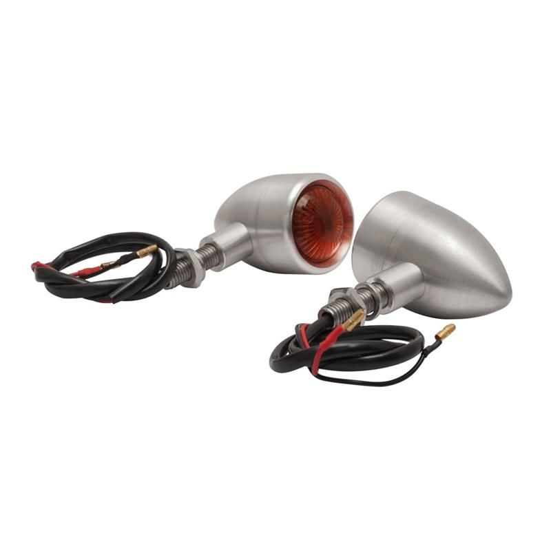 12v Billet Aluminium Brushed Metal Finish Indicator - Moore Speed Racing