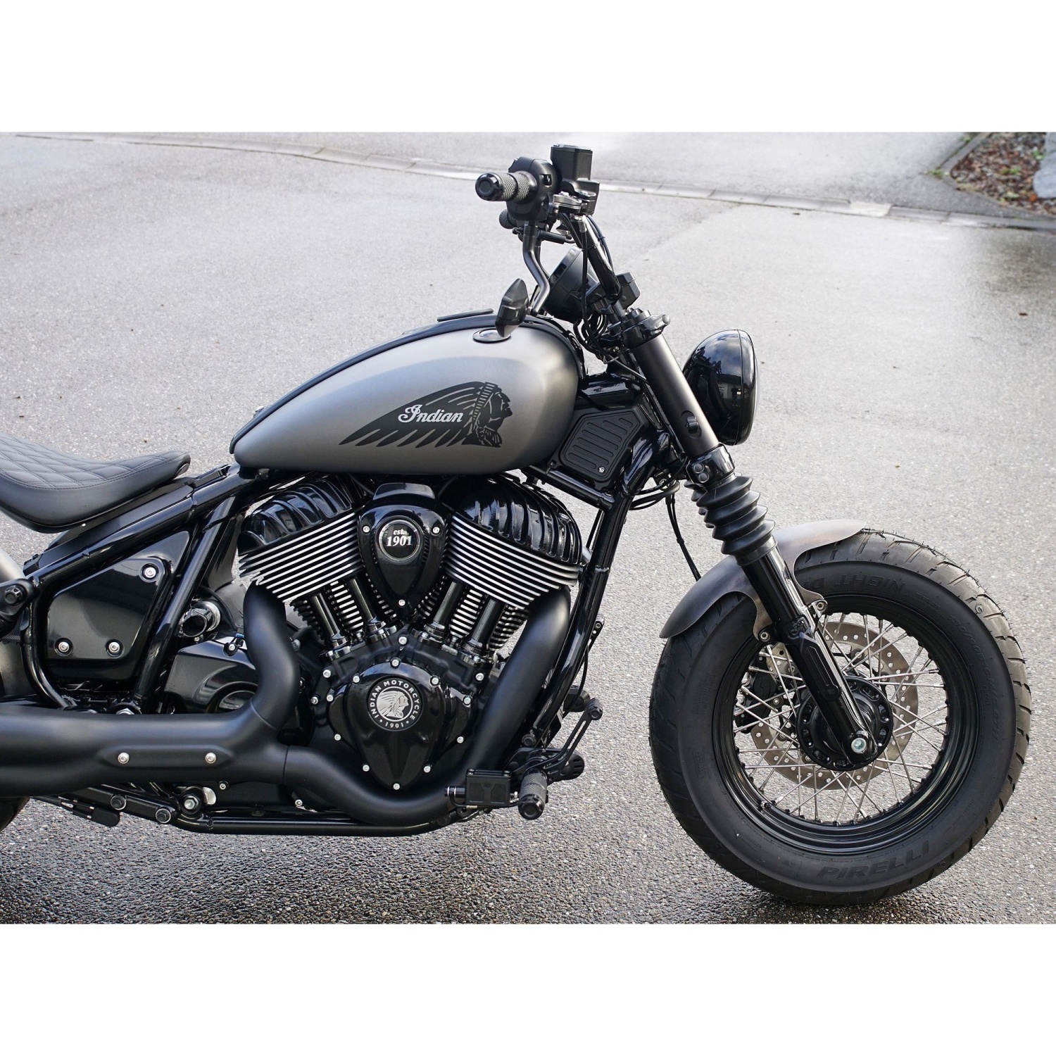 Wunderkind Cover Frame Triangle Steering Head For Indian Chief - Moore ...