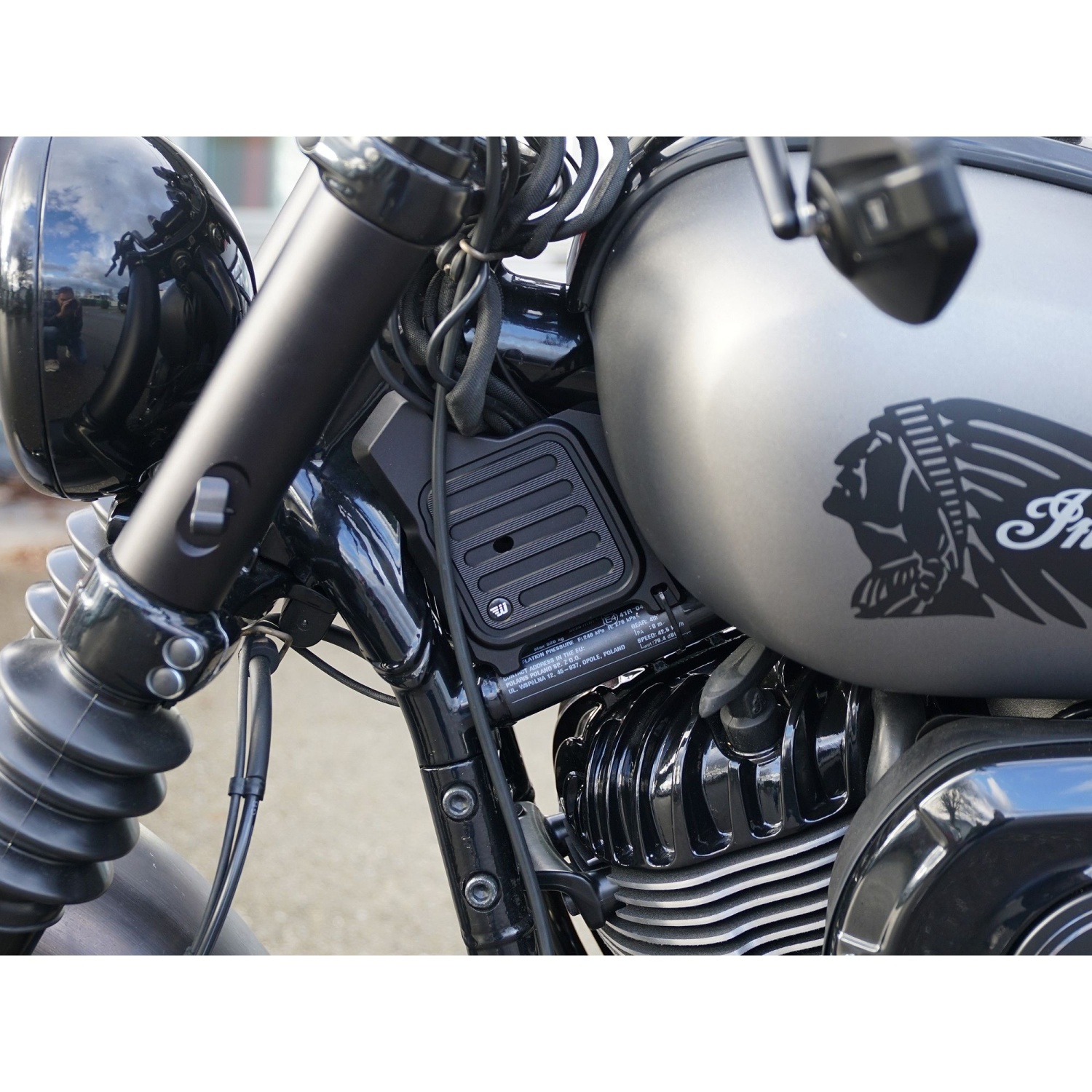 Wunderkind Cover Frame Triangle Steering Head For Indian Chief - Moore ...