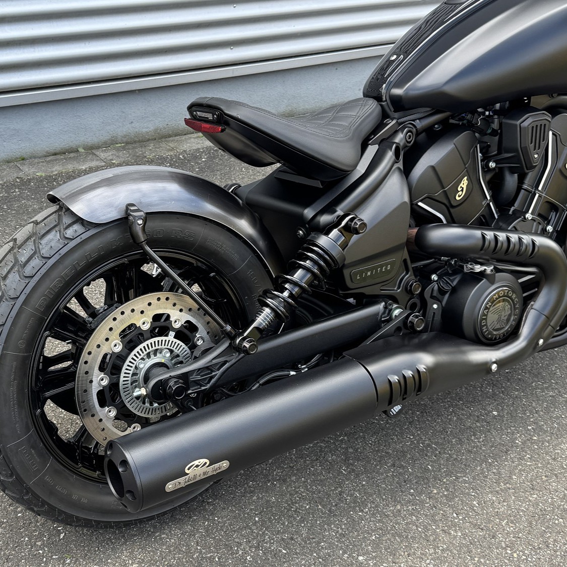 Wunderkind Bobber Rear Fender Conversion Set With Seat For Indian Scout ...