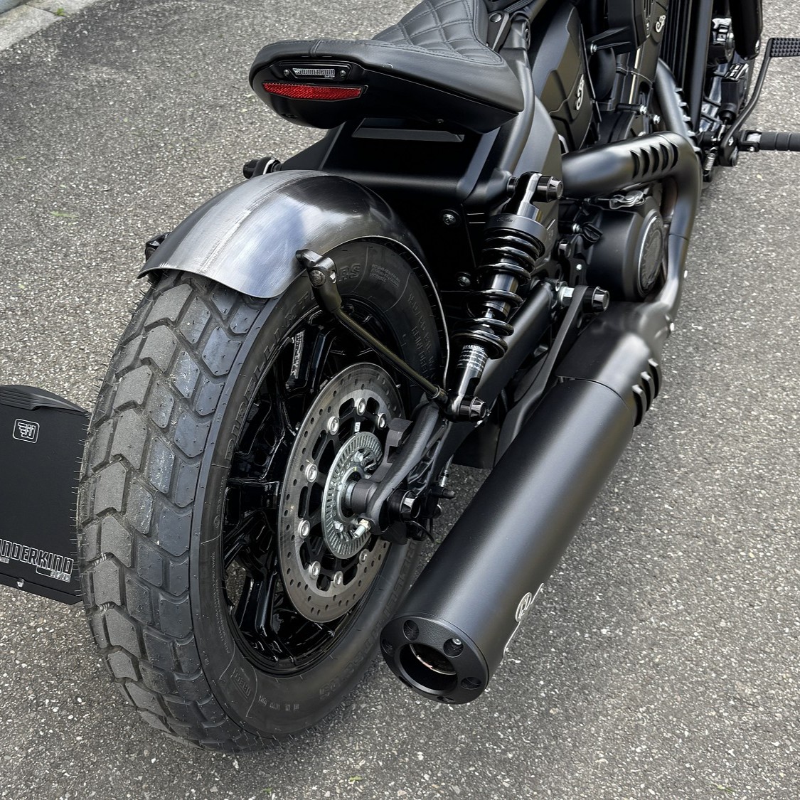 Wunderkind Bobber Rear Fender Conversion Set With Seat For Indian Scout ...
