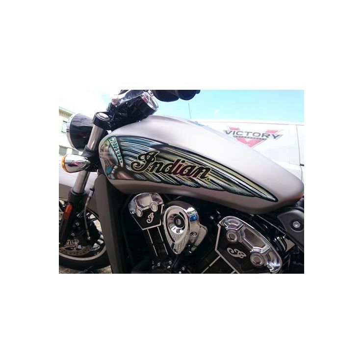 Indian Scout traditional style Warbonnet tank decals - Moore Speed Racing