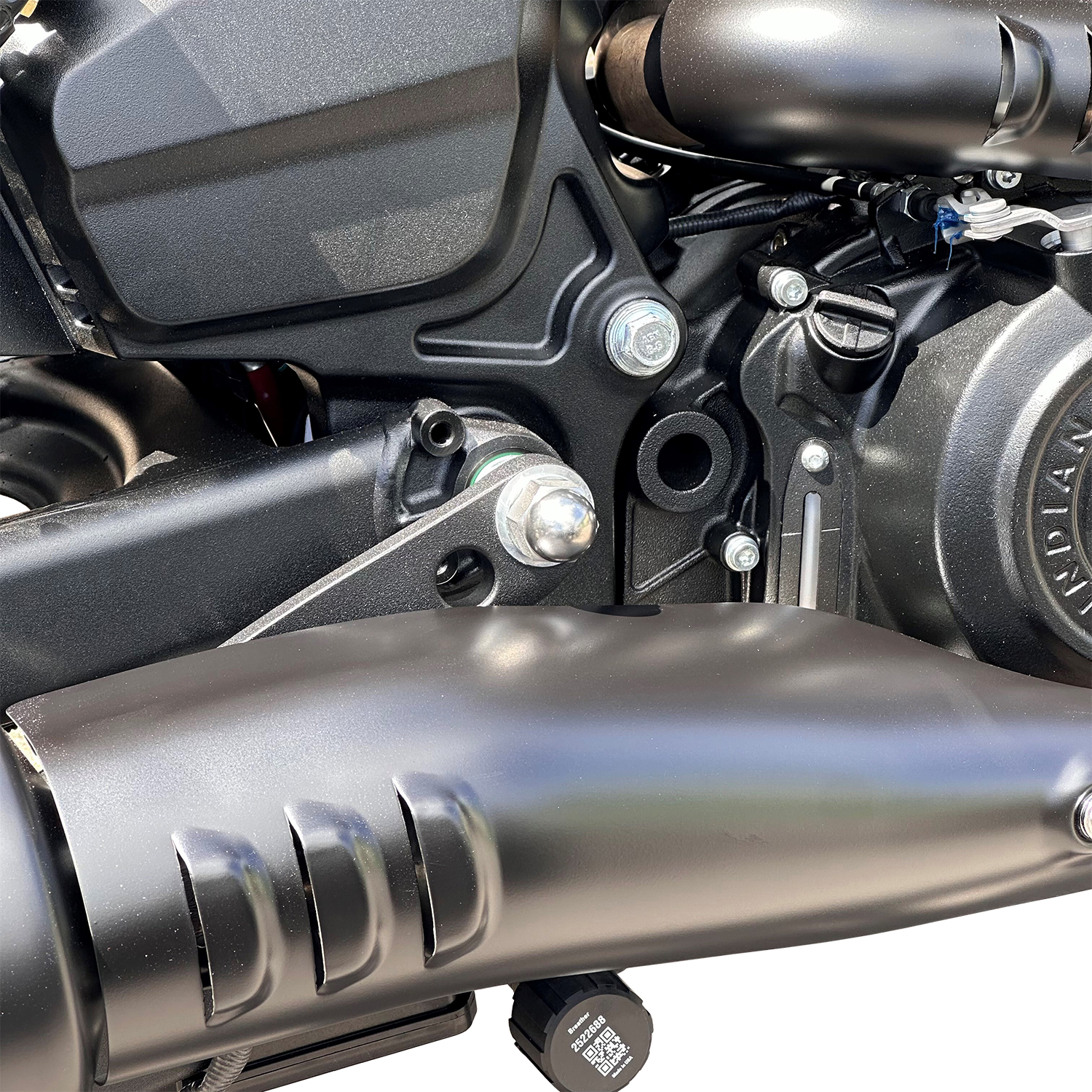 Indian Scout swing-arm exhaust bracket dome nut - Moore Speed Racing