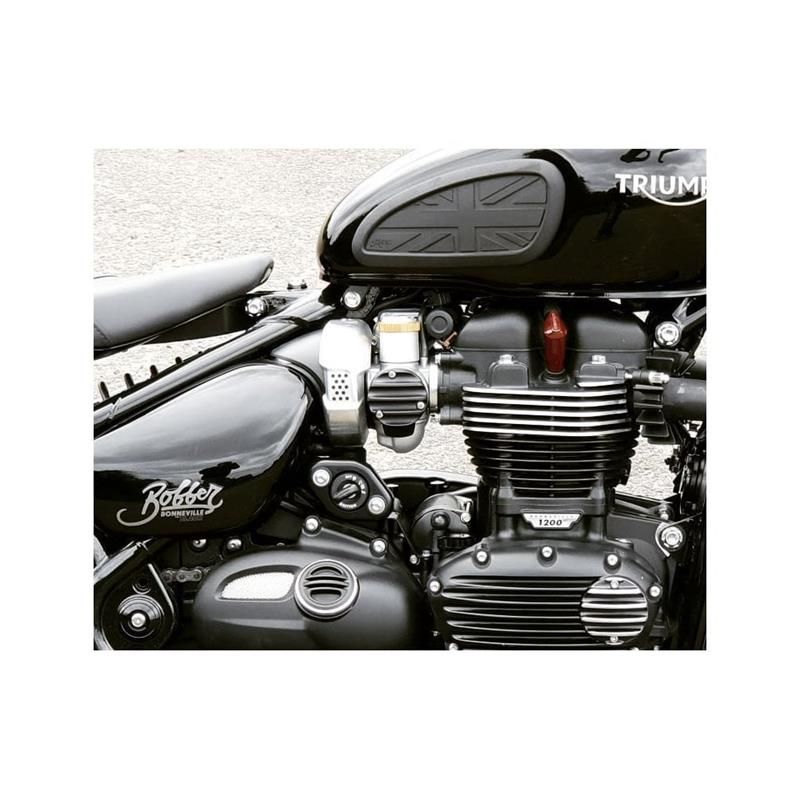 TPS Carb / Throttle Body Cover Ribbed Black by Motone - Moore Speed Racing