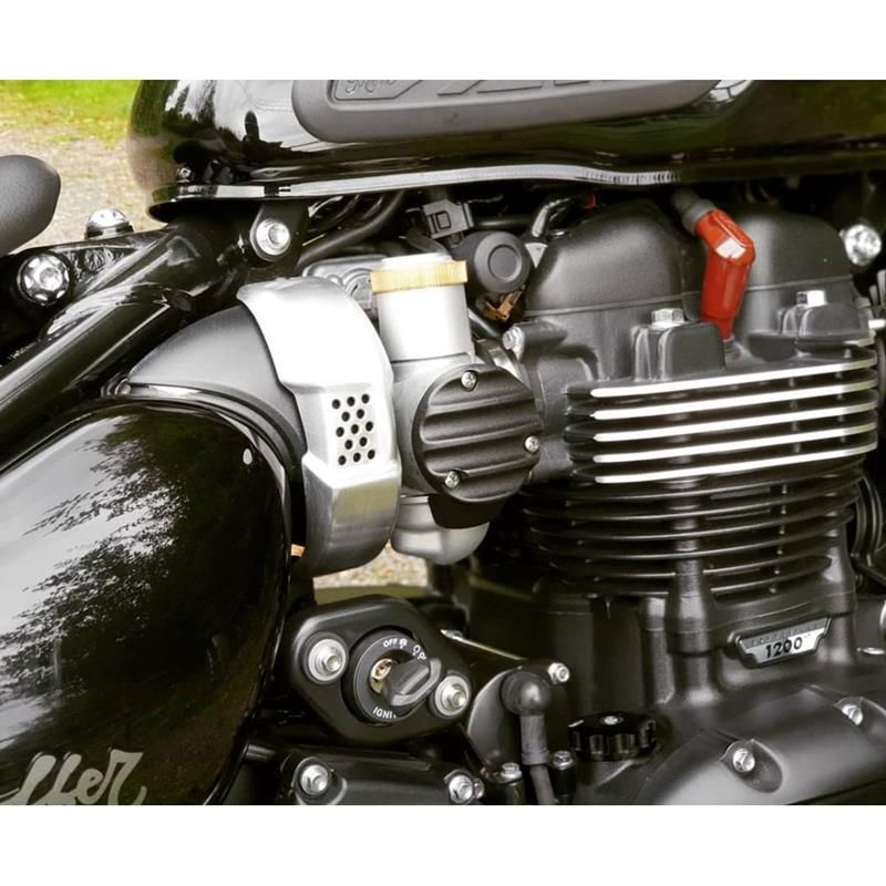 TPS Carb / Throttle Body Cover Ribbed Black by Motone - Moore Speed Racing
