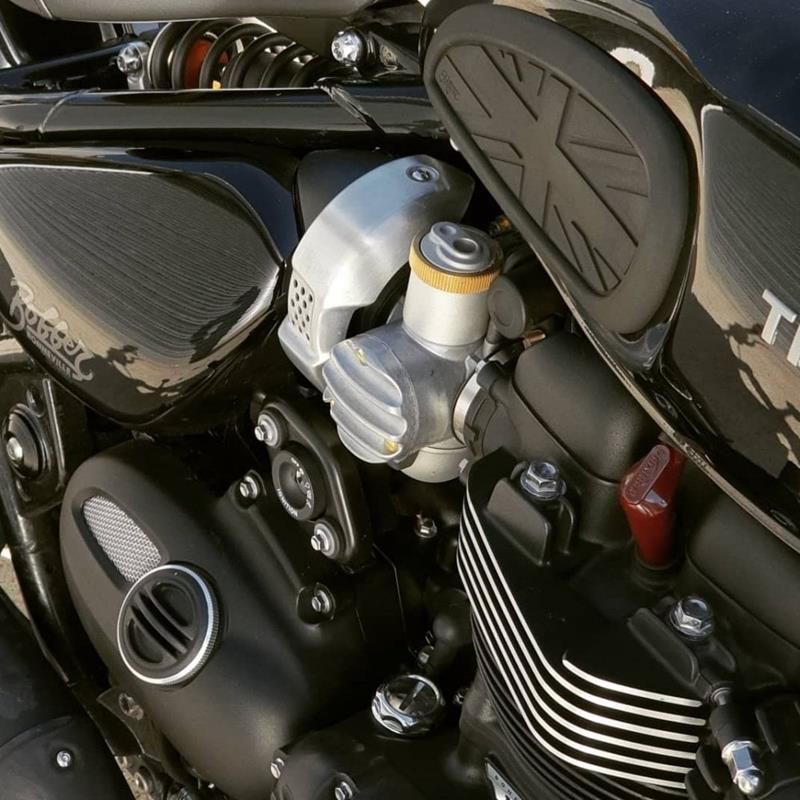 TPS Carb / Throttle Body Cover Ribbed in Raw Finish by Motone - Moore ...