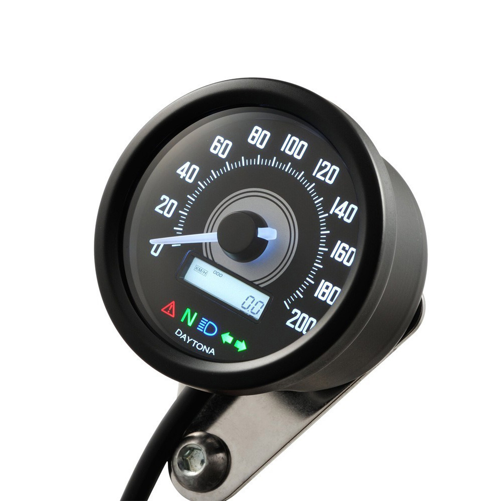 DAYTONA Velona 2 200 Black Speedometer WL 60mm - Moore Speed Racing
