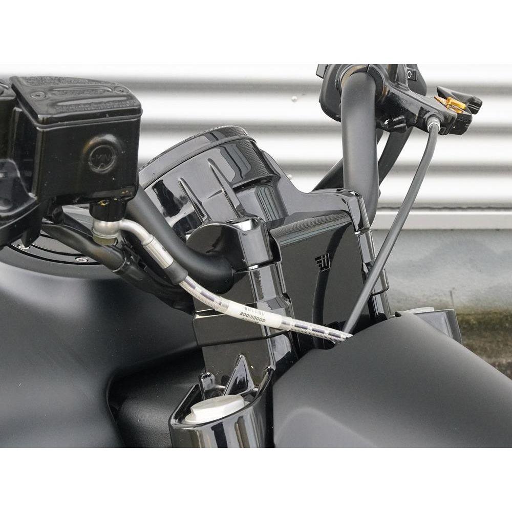 Wunderkind 30mm Handlebar Riser with Wire Cover for Indian Scout Models ...