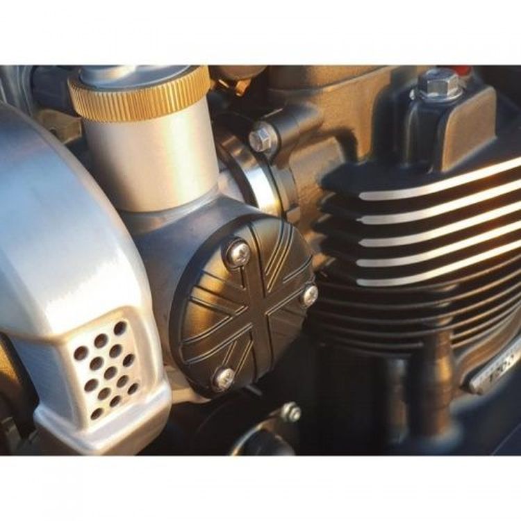 Union Jack Billet Radiator Guard for Triumph Bobber/Speedmaster by ...