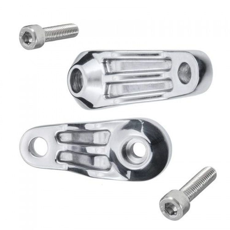 Indicator Top Shock Mount Brackets Ribbed Polished for Triumph Models ...